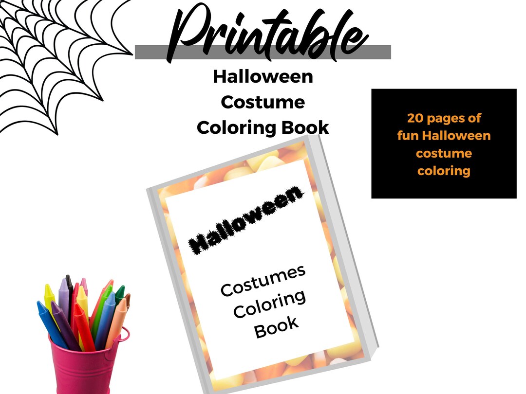Kids' Printable Halloween Costume Coloring Book - Etsy