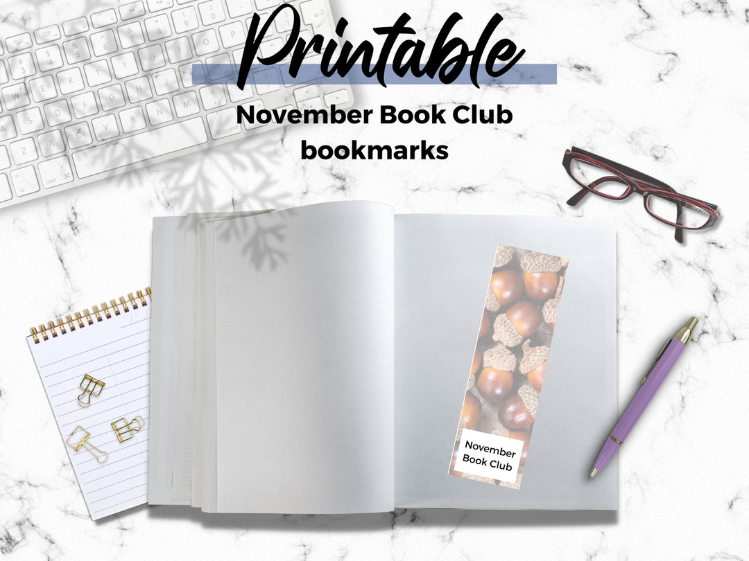 November Book Club Set of Printable Bookmarks - Etsy