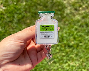 Pitocin IV Bag Badge Holder IV Bag Badge Reel, Phlebotomy Badge Reel ...