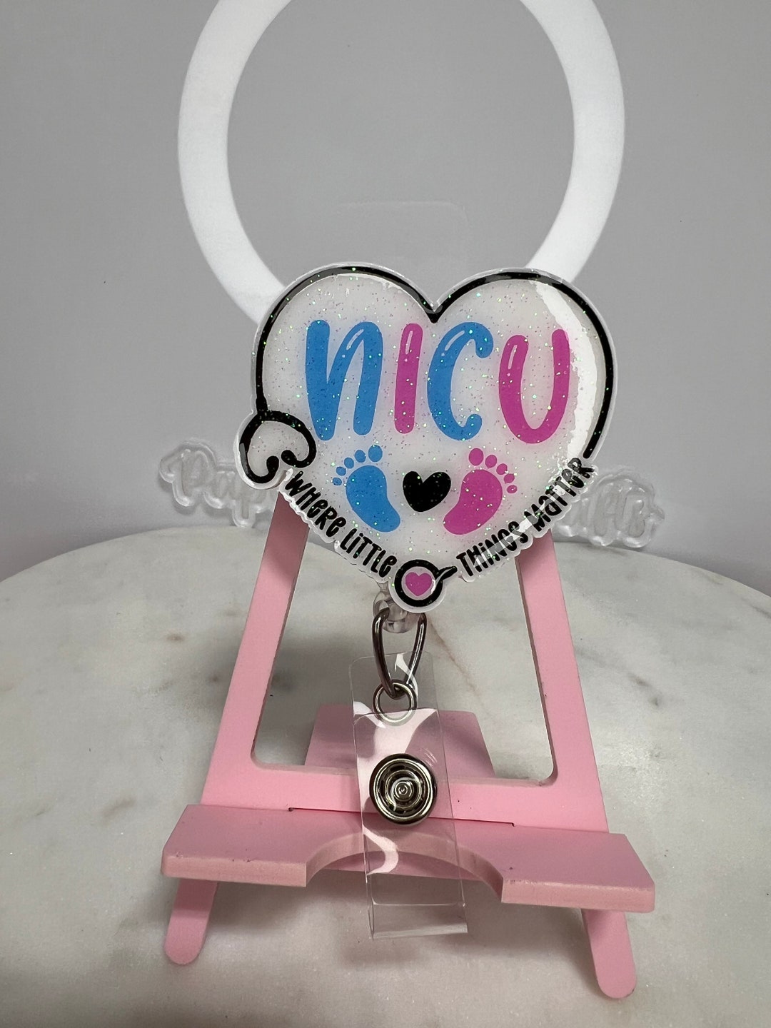 Nicu Nurse Badge Reel, Nicu Baby Badge Clip, Badge Holder, Retractable ...