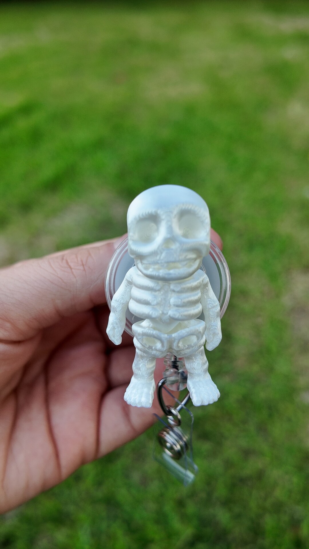 Skeleton 3D Medical Badge Reel Spooky Badge Holder Retractable Badge ...