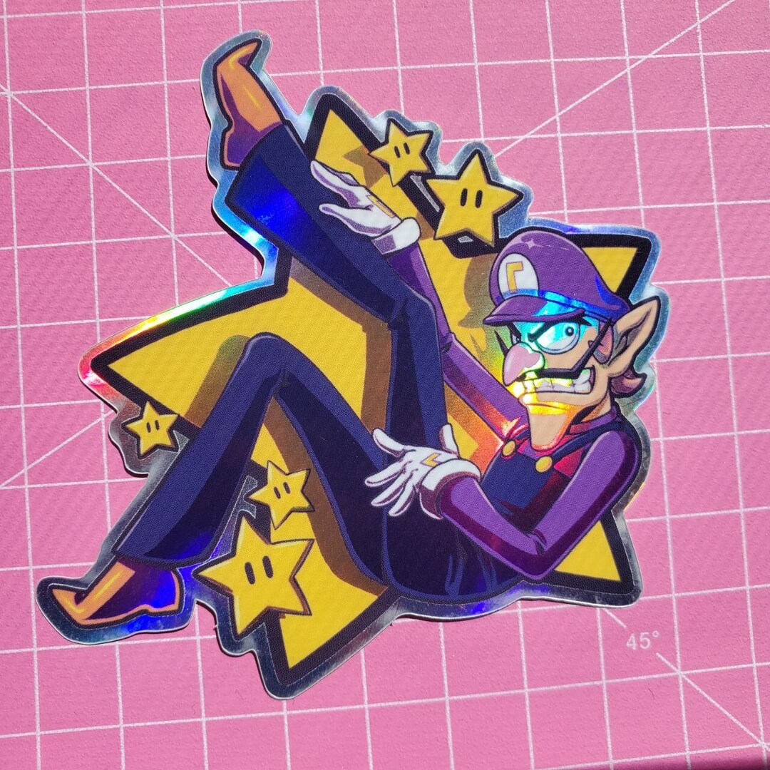 Waluigi - Vinyl Sticker - Etsy