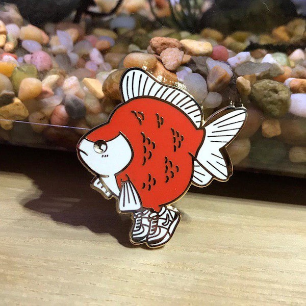 Goldfish Pin - Etsy