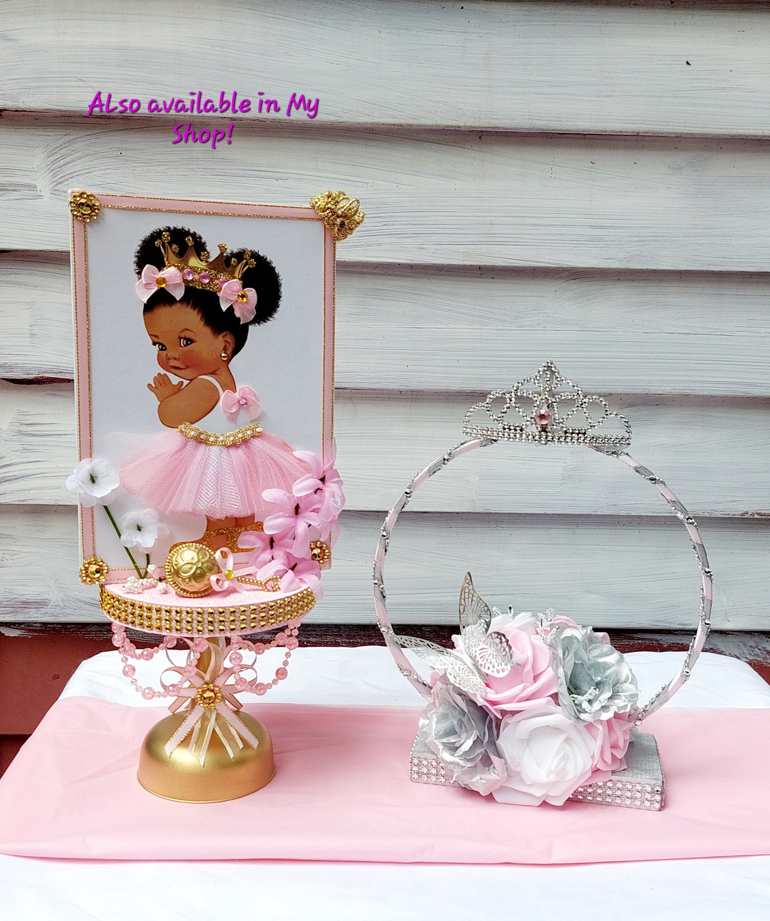Princess Tiara Centerpiece, Butterfly Hoop Centerpiece, Royal Princess ...