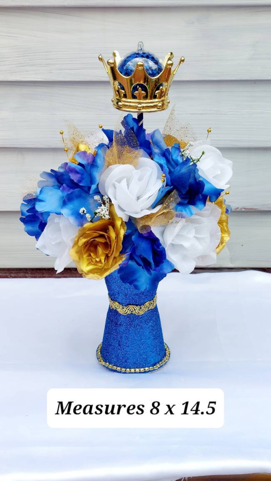 Royal Prince Baby Shower Centerpiece Royal Crown Royal Blue - Etsy