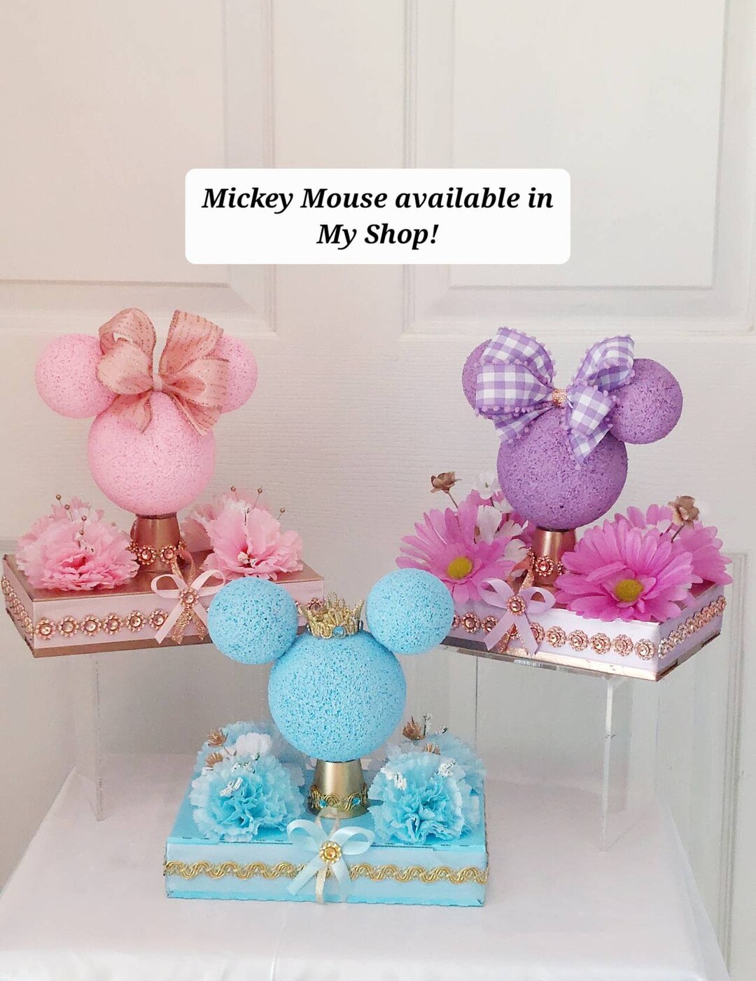 Royal Minnie Mouse Minnie Centerpiece Baby Shower - Etsy