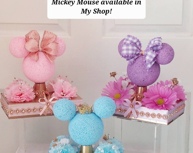 Royal Minnie Mouse, Minnie Centerpiece, Baby Shower Centerpiece, Pink ...