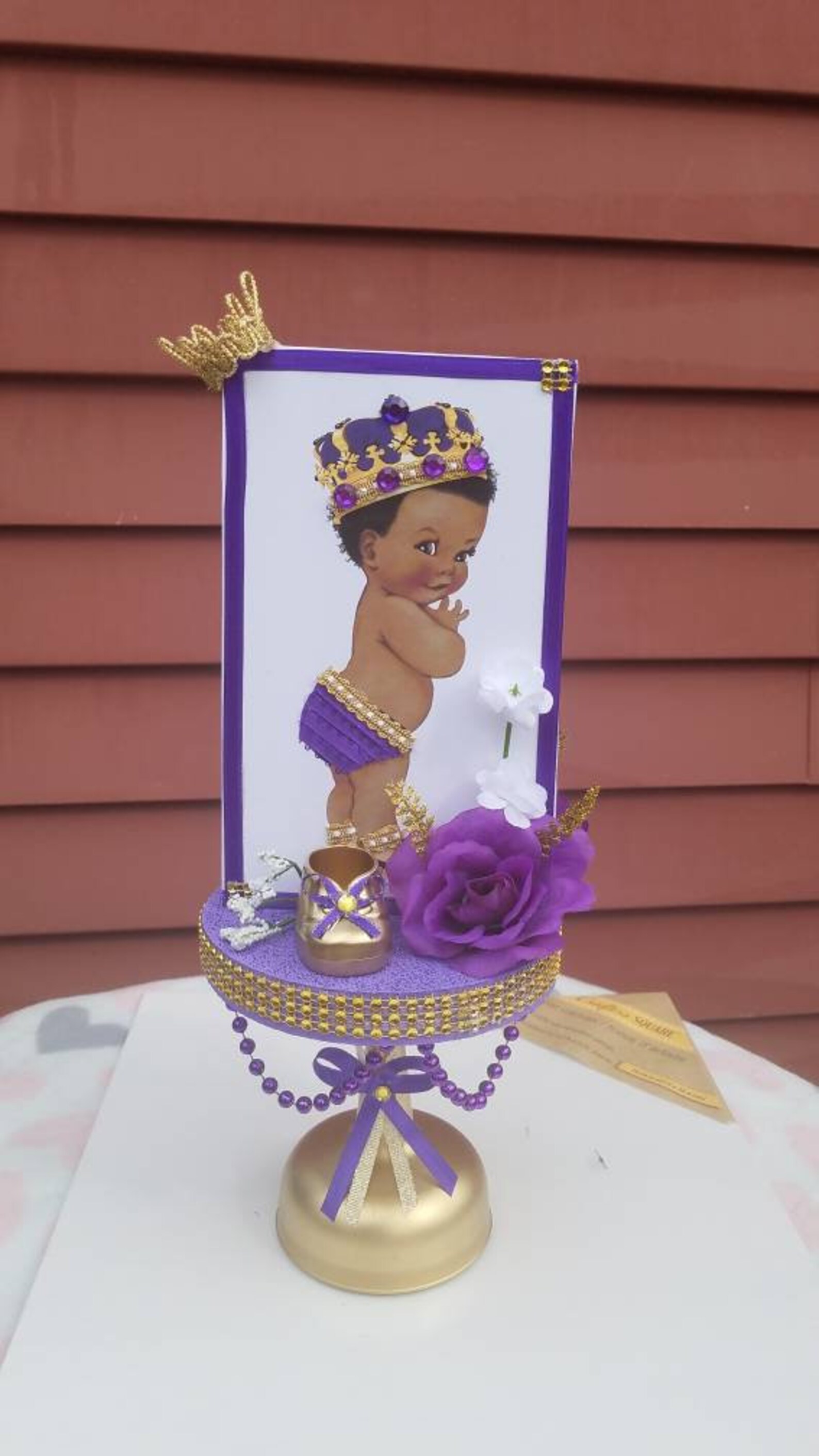 Royal Prince Centerpiece DOUBLE SIDED Royal Blue and Gold - Etsy