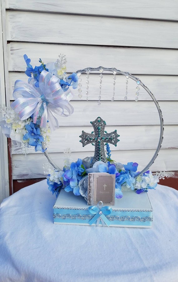 Baptism Table Decorations For Boys