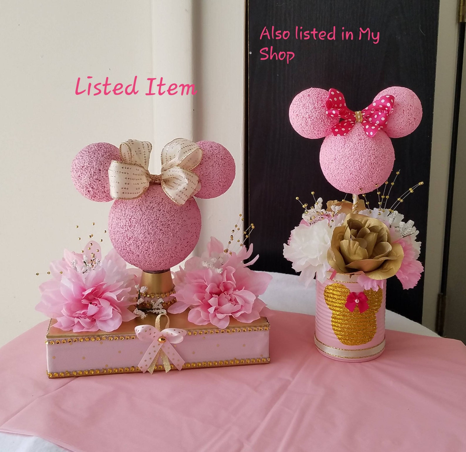 Royal Minnie Mouse Minnie Centerpiece Baby Shower - Etsy