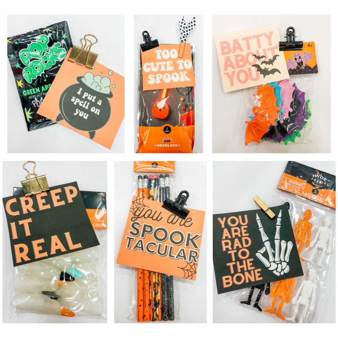 Halloween Printables Download Gift Tags School Friends - Etsy