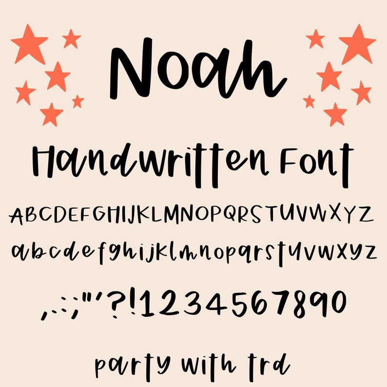 Handwritten Font Digital Lettering Handlettering | Etsy