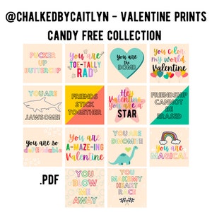 Candy Free Valentine Digital Download Classroom School Friends Kids ...