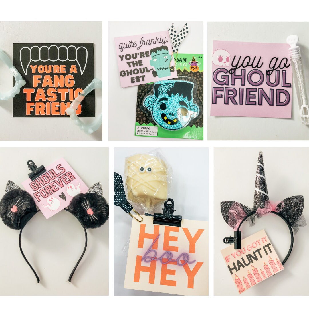 Halloween Printables Download Gift Tags School Friends - Etsy