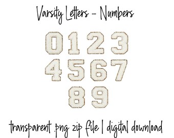 Glitter Varsity Number Patch - Etsy