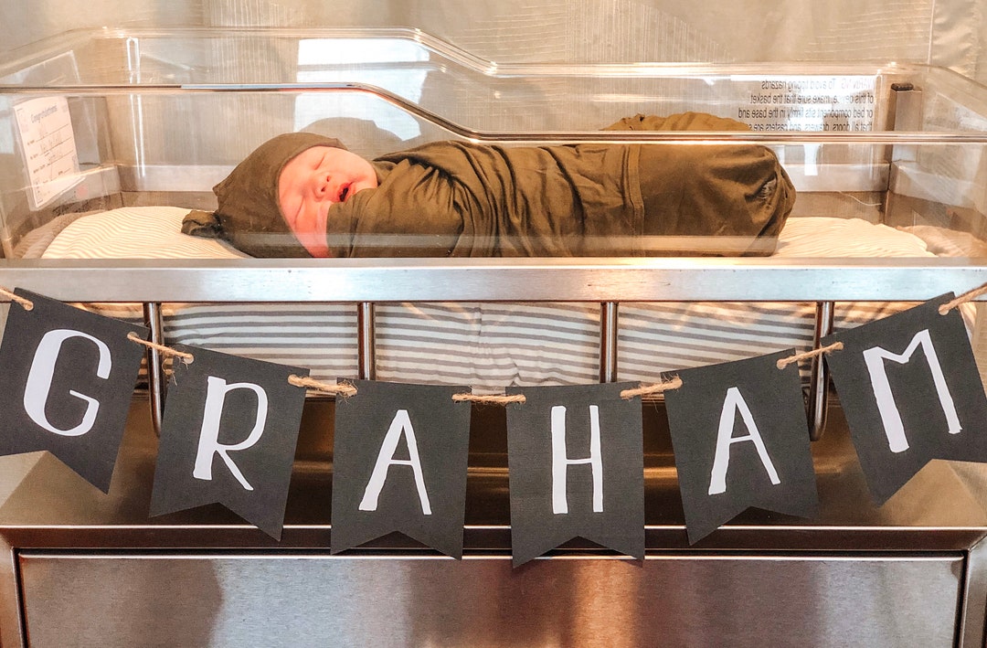 Baby Banner - Name Banner - Newborn - Hospital - Cart - Boy - Girl ...