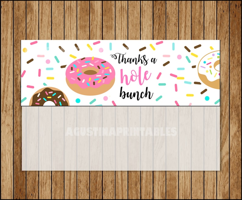 Donut Bag Toppers Printable Donut Birthday Treat Bag Toppers | Etsy