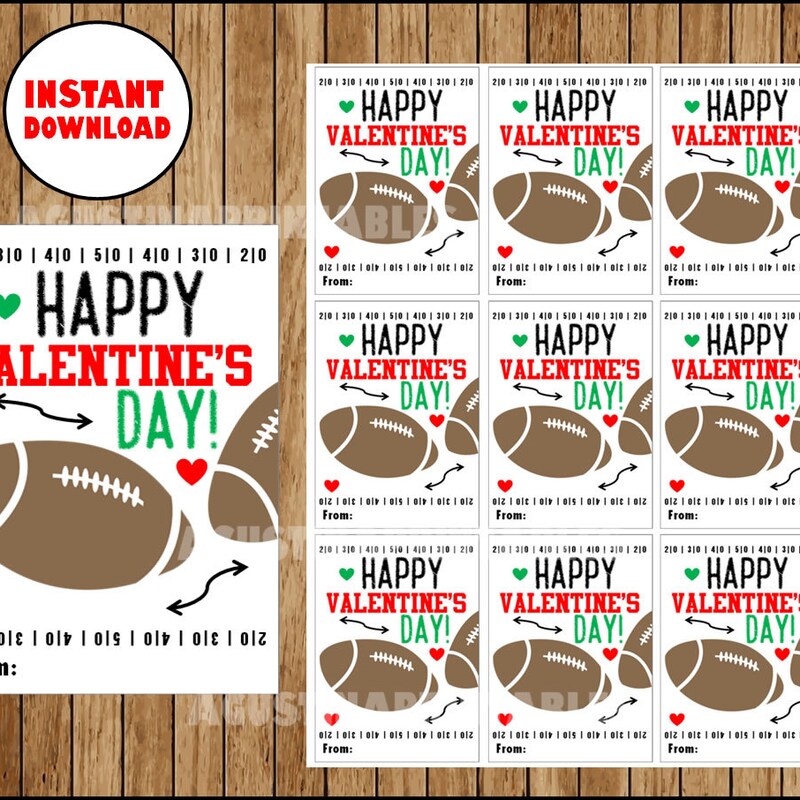 Football Valentine - Etsy
