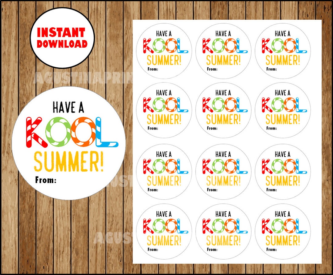 INSTANT DOWNLOAD End of the School Year Have a COOL Summer Card, Note ...