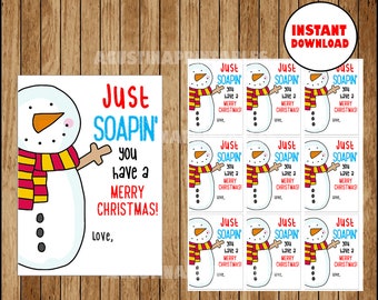 INSTANT DOWNLOAD DIY Printable Green Red Stripes Just Soapin You Have A ...