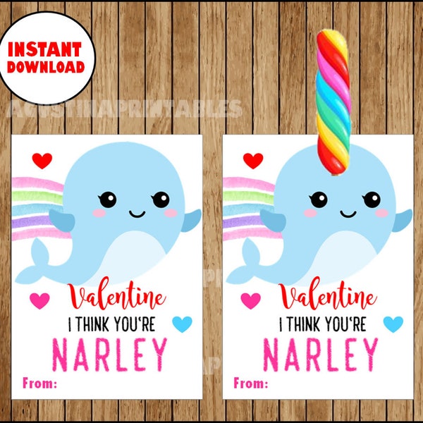 Narwhal Valentine - Etsy