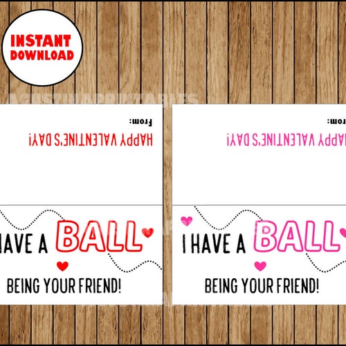 Have a Ball Valentine Cards - Etsy