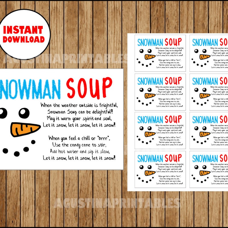Snowman Soup - Etsy