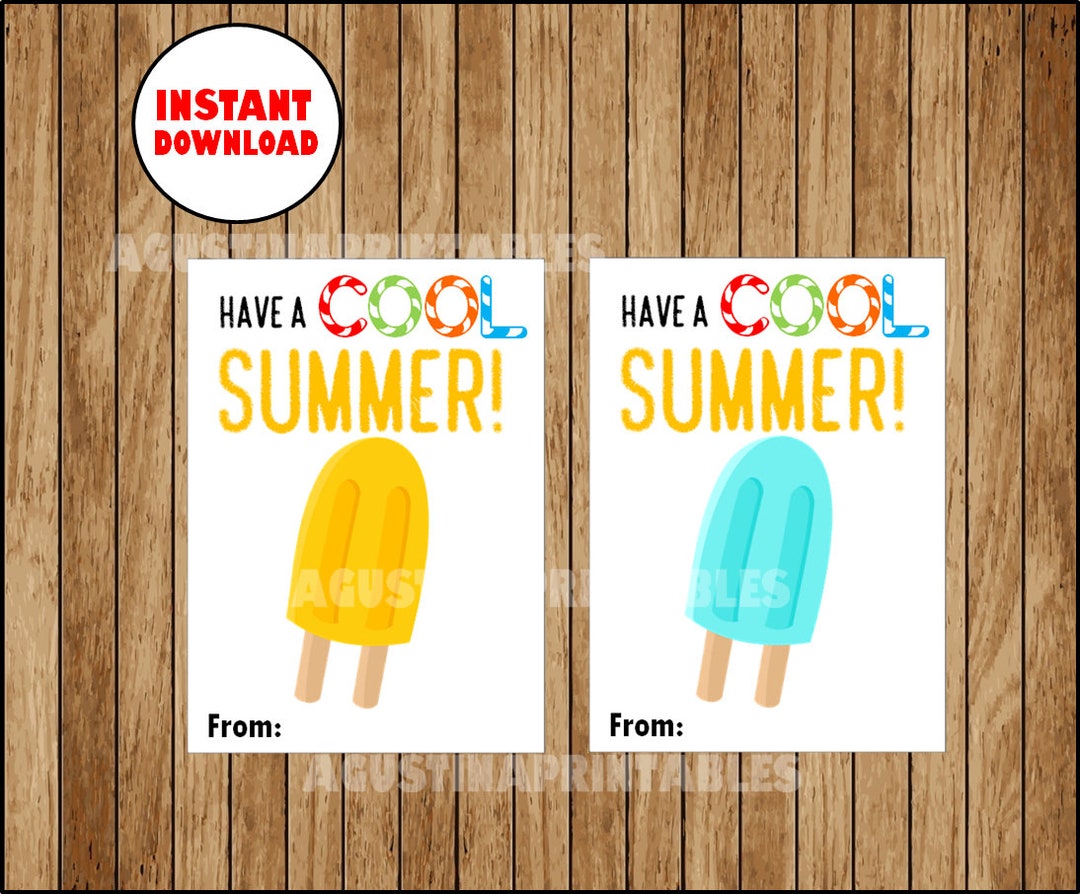 Stay Cool This Summer Freeze Pop Freezer Ice Pops Printable Tags for ...