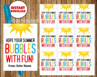 Instant Download, Editable End of School Year Tags, Classmate Gifts ...