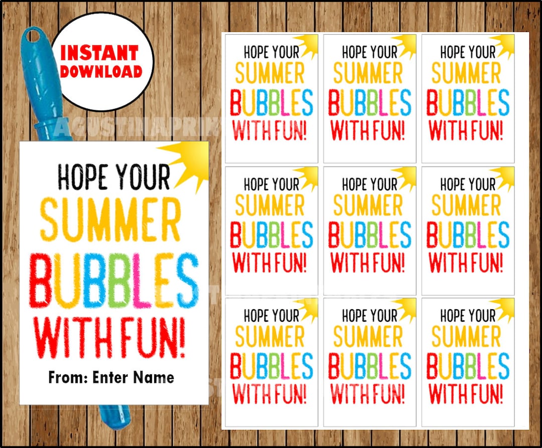 Instant Download, Editable End of School Year Tags, Classmate Gifts ...