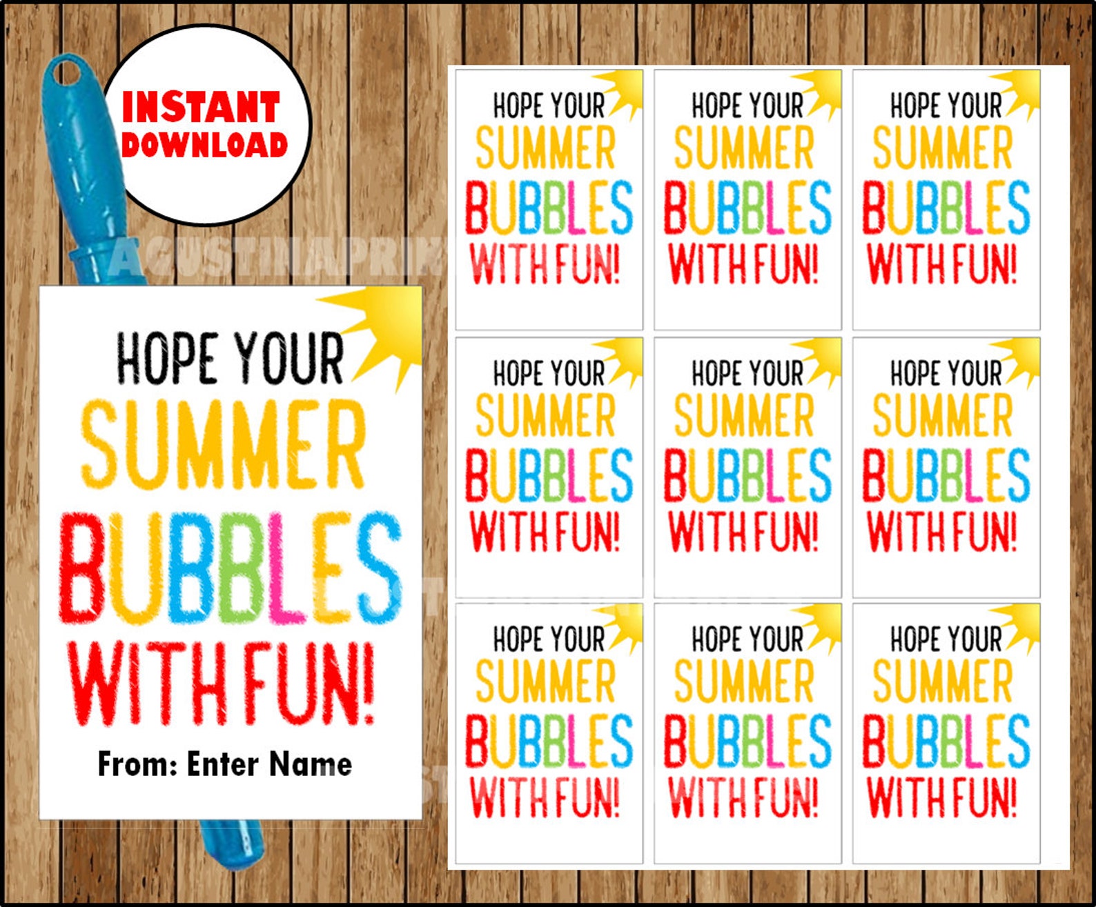 Instant Download, Editable End of School Year Tags, Classmate Gifts ...