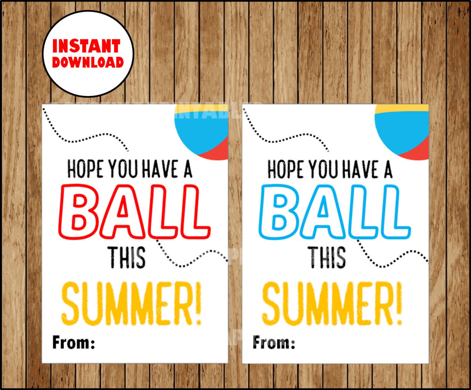 Have A Ball This Summer Year End Last Day of School Favor Tag - Etsy