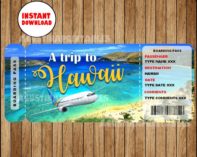 Printable Ticket to Disneyworld, Boarding Pass, Customizable Template ...