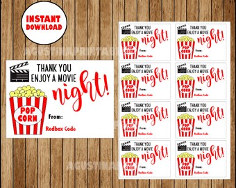 Redbox Gift Card Instant Download Printable Teacher - Etsy