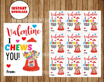 I Chews You Card - Etsy