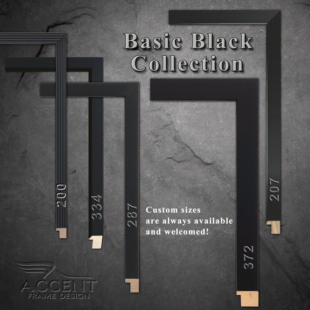 Handmade Black Picture Frame: Hardwood, Archival Backing - Etsy