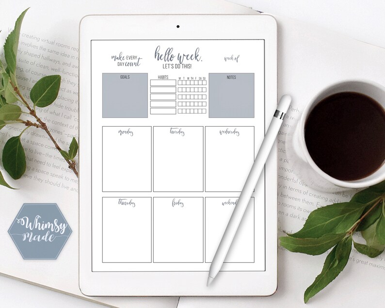 Simple Minimalist Digital Planner Pages SET L Goodnotes Inserts Yearly ...