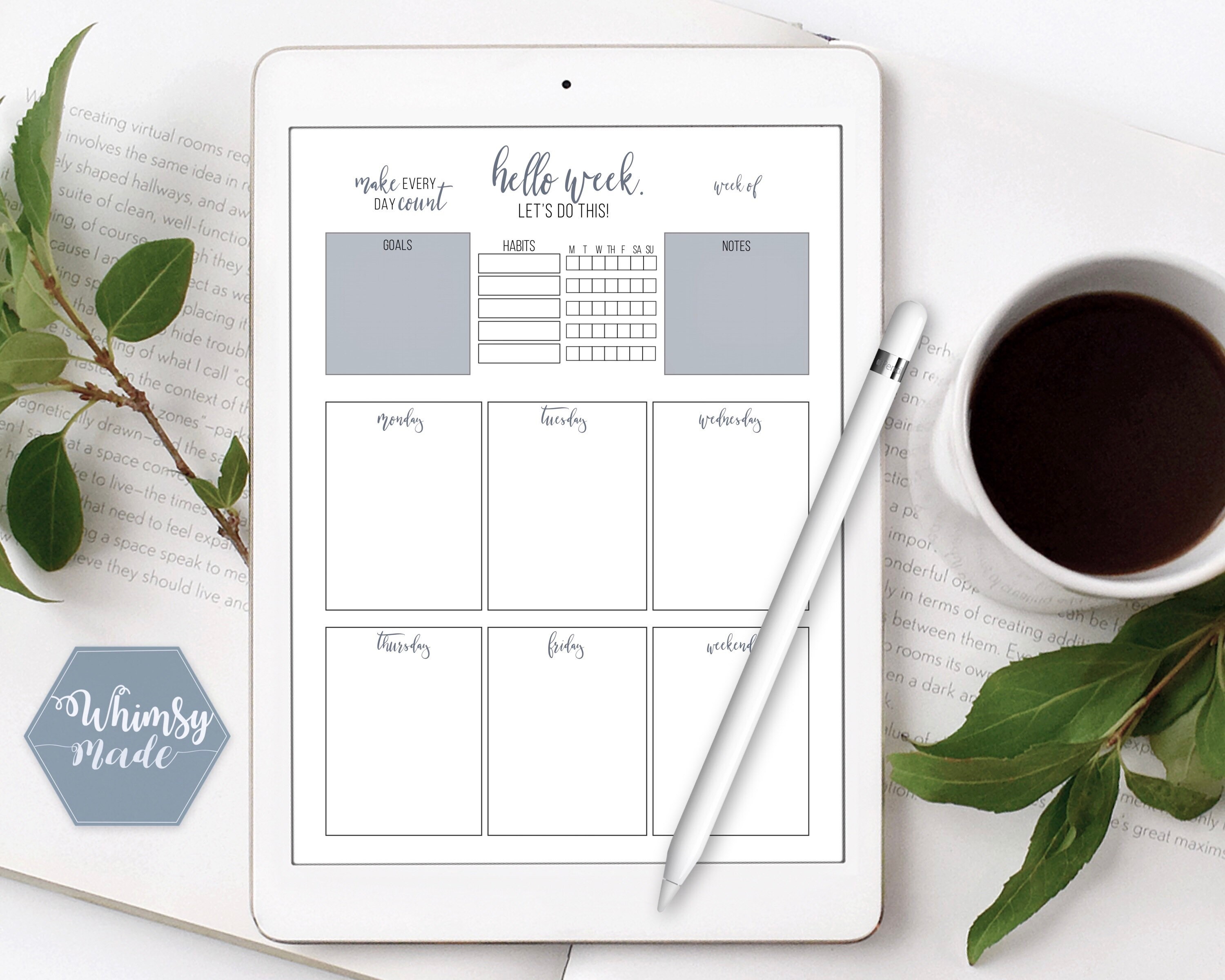 Simple Minimalist Digital Planner Pages SET L Goodnotes Inserts Yearly ...