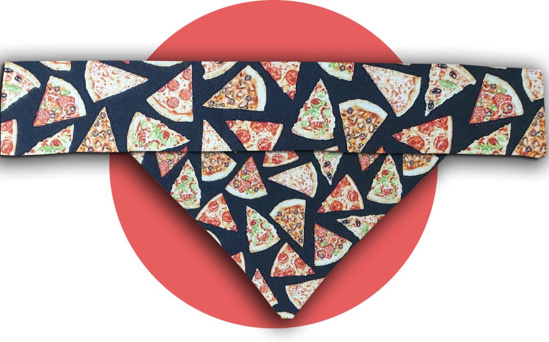 Pizza Over the Collar Dog Bandana - Food Bandana - Dog Scarf - Cat ...