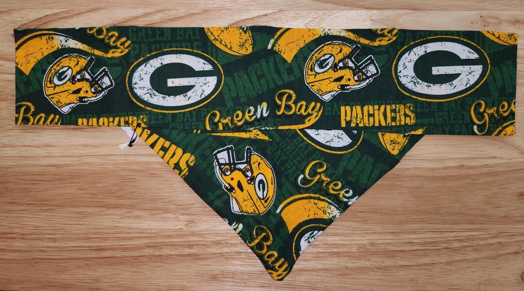 Green Bay Packers Over the Collar Dog Bandana - NFL Dog Scarf - Cat ...