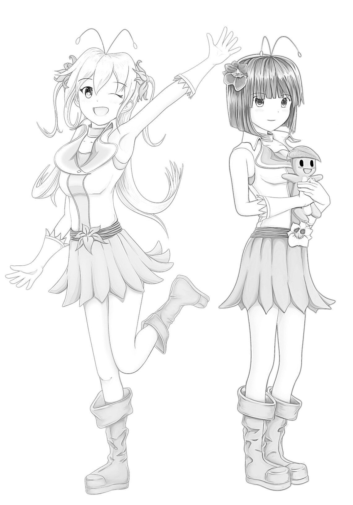 Anime Coloring PDF Book 23 Pages (#2) - Etsy