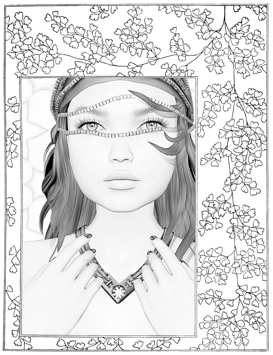 30 Portrait Coloring Pages 6 - Etsy