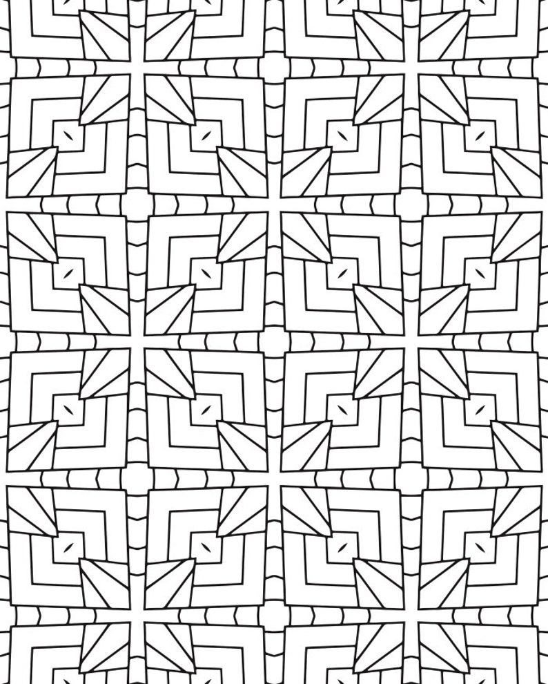 15 Patterns Coloring Pages 3 - Etsy