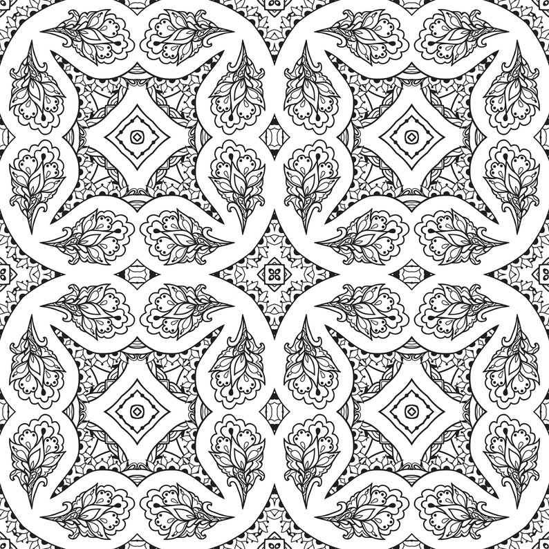 15 Mandala Coloring Pages 2 - Etsy