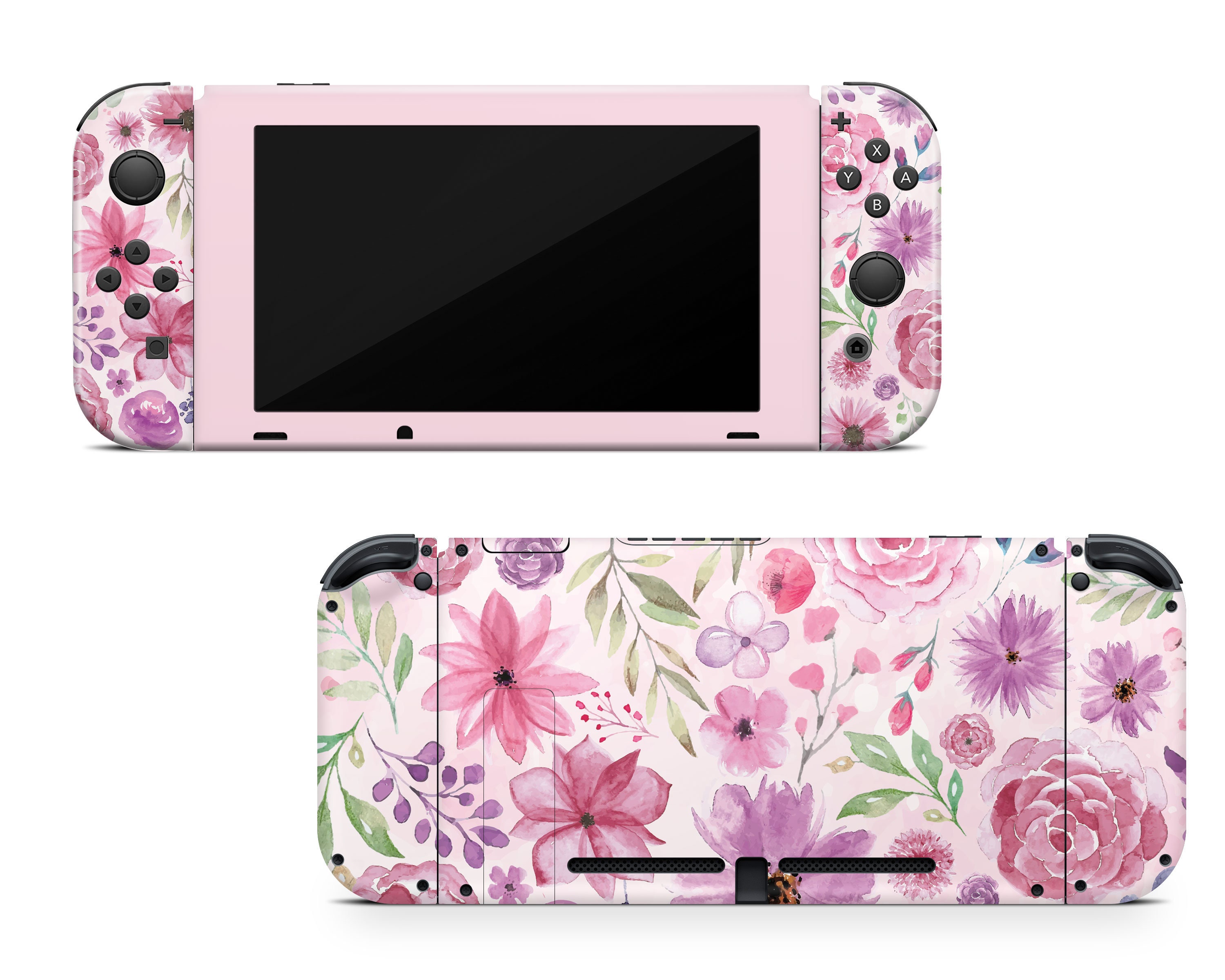 Watercolor Flowers Skin for the Nintendo Switch - Etsy