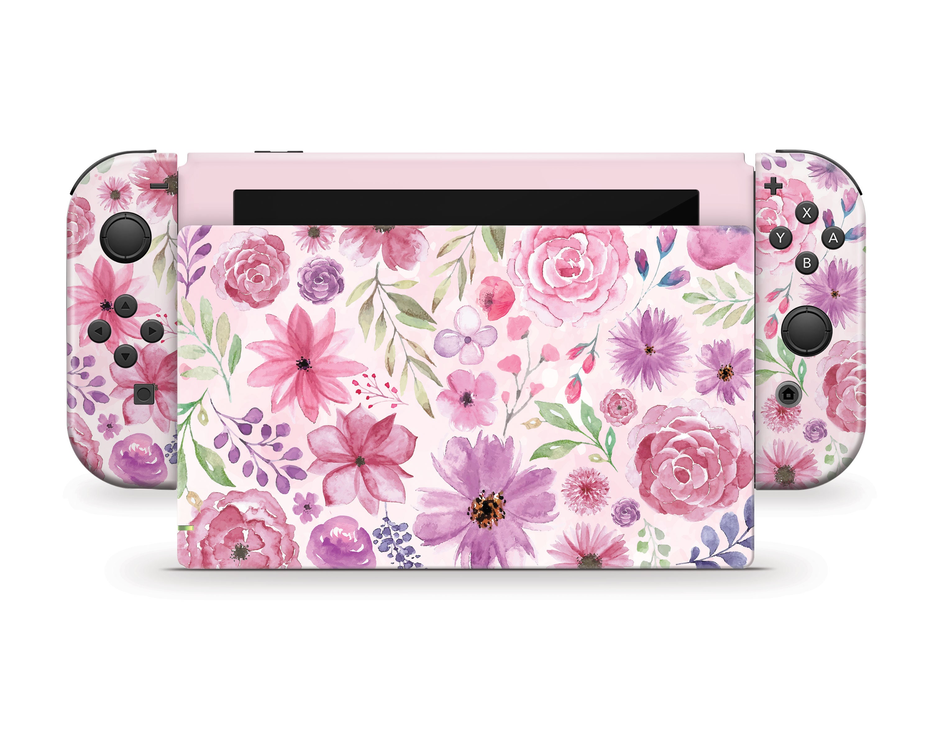 Watercolor Flowers Skin for the Nintendo Switch - Etsy