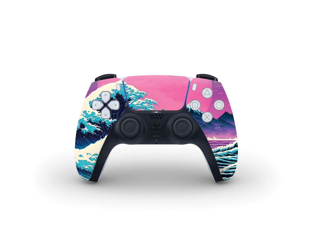 Vaporwave Hokusai Great Wave Skin for the PS5 Controller - Etsy