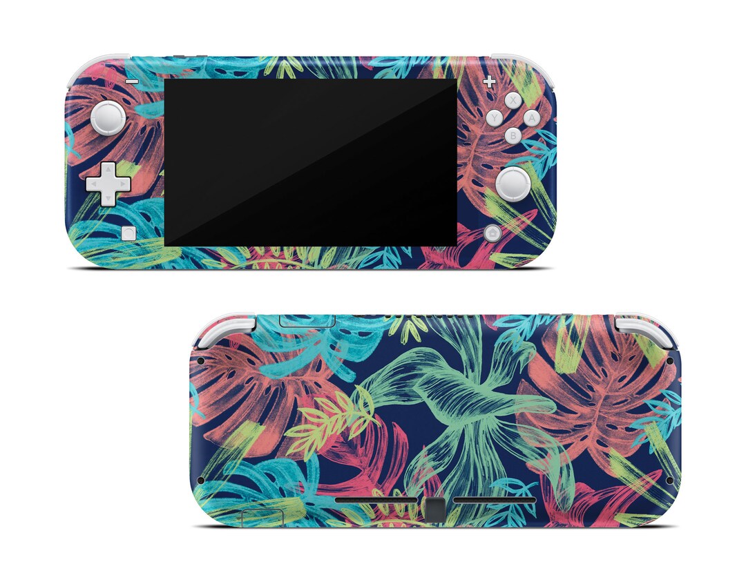 Neon Tropical Leaves Skin for the Nintendo Switch Lite - Etsy