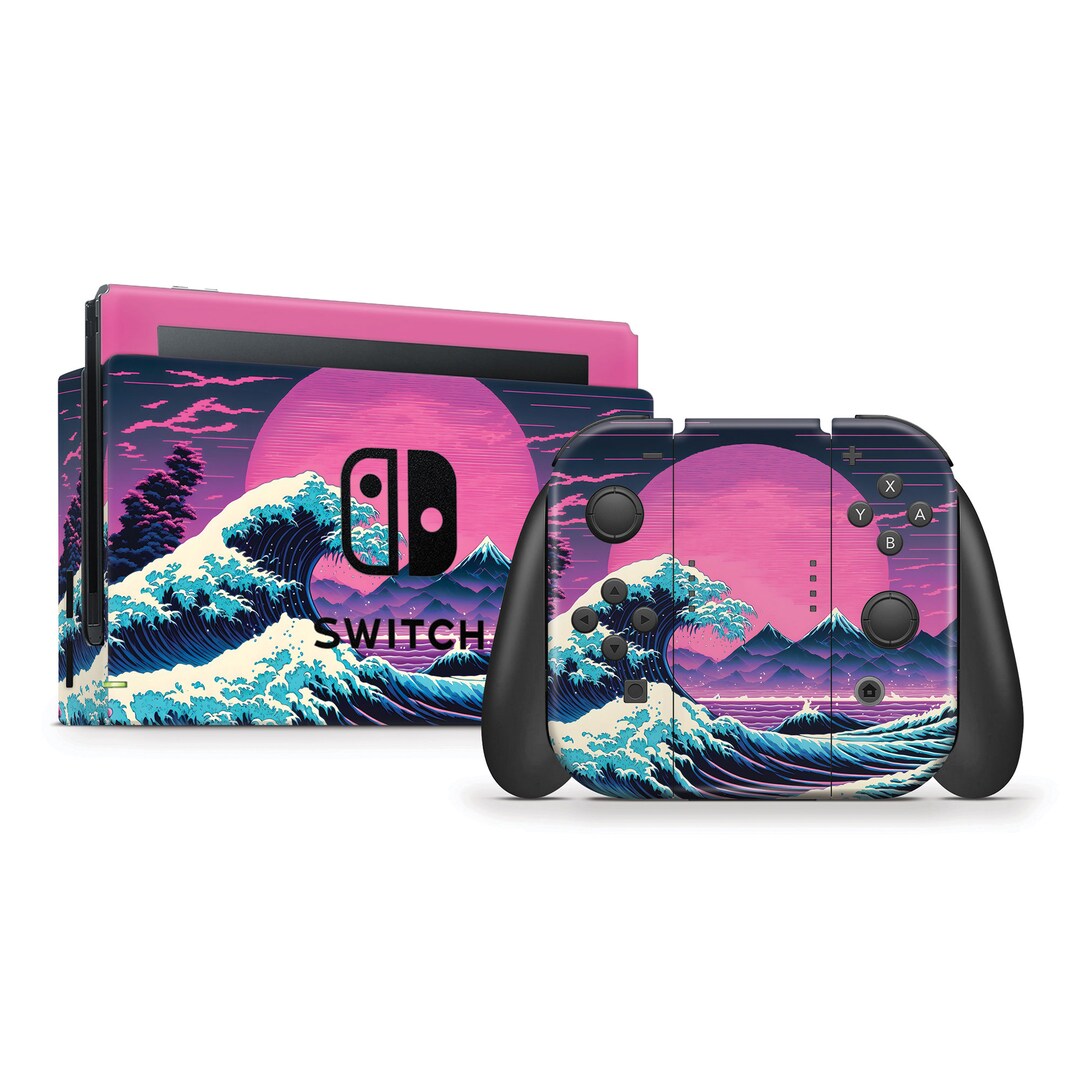 Vaporwave Hokusai Great Wave Skin for the Nintendo Switch - Etsy