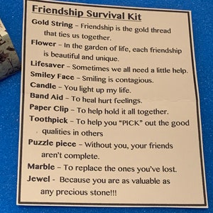Handmade Friendship Survival Kit - Etsy